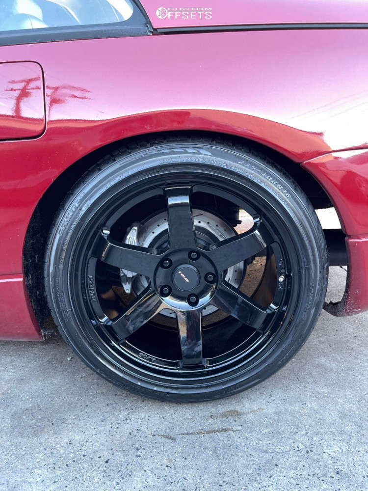 1993 Nissan 300ZX with 18x9.5 24 AVID1 Av6 and 235/40R18 Delinte D7 ...