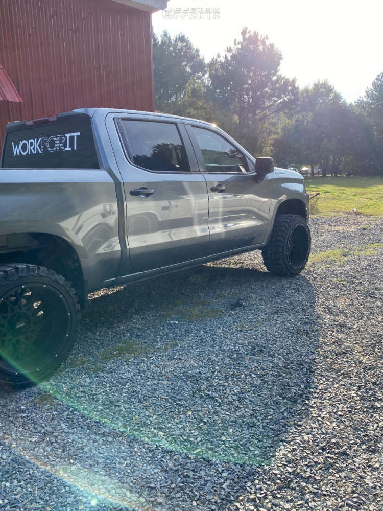 2021 Chevrolet Silverado 1500 with 22x12 -51 Vision Rocker and 33/12 ...