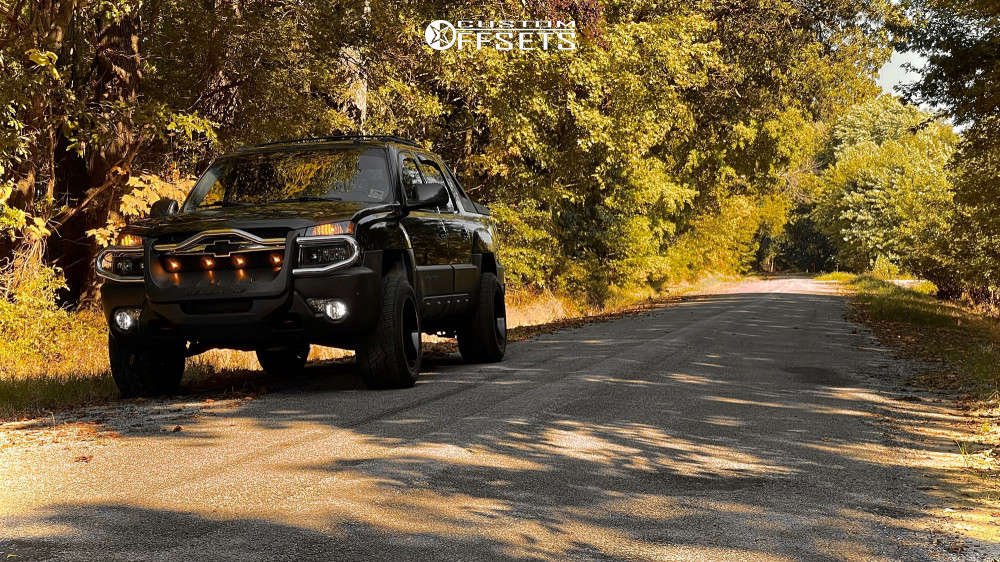 2003 Chevrolet Avalanche 1500 with 20x12 -44 Motiv Offroad Magnus 423b and 305/50R20 Nitto ...