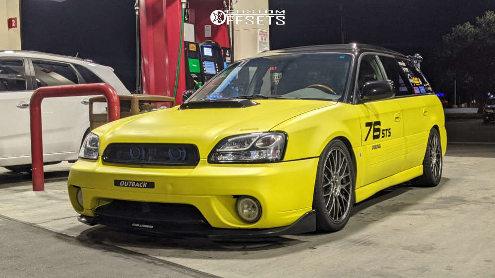 2001 Subaru Outback with 18x7.5 50 Enkei Ekm3 and 245/40R18 Hankook ...