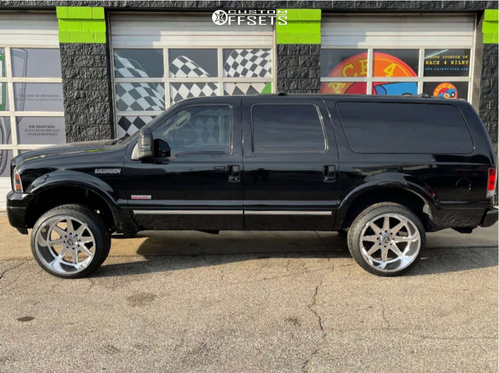 2005 Ford Excursion with 24x14 -76 TIS 551P and 305/35R24 Atturo Az800 ...