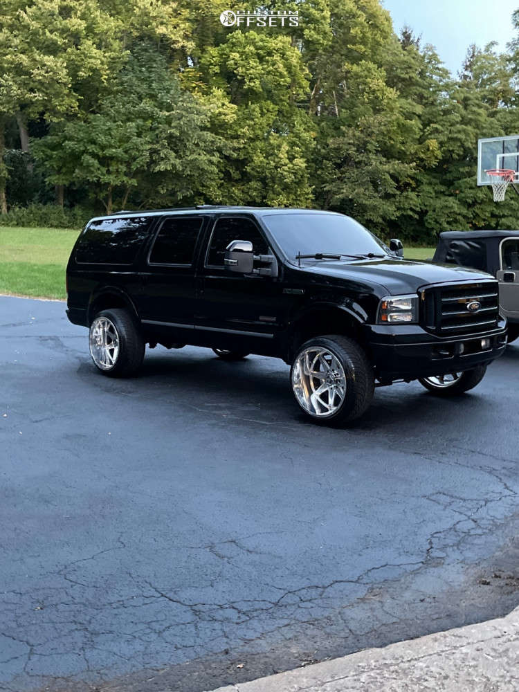 2005 Ford Excursion with 24x14 -76 TIS 551P and 305/35R24 Atturo Az800 ...