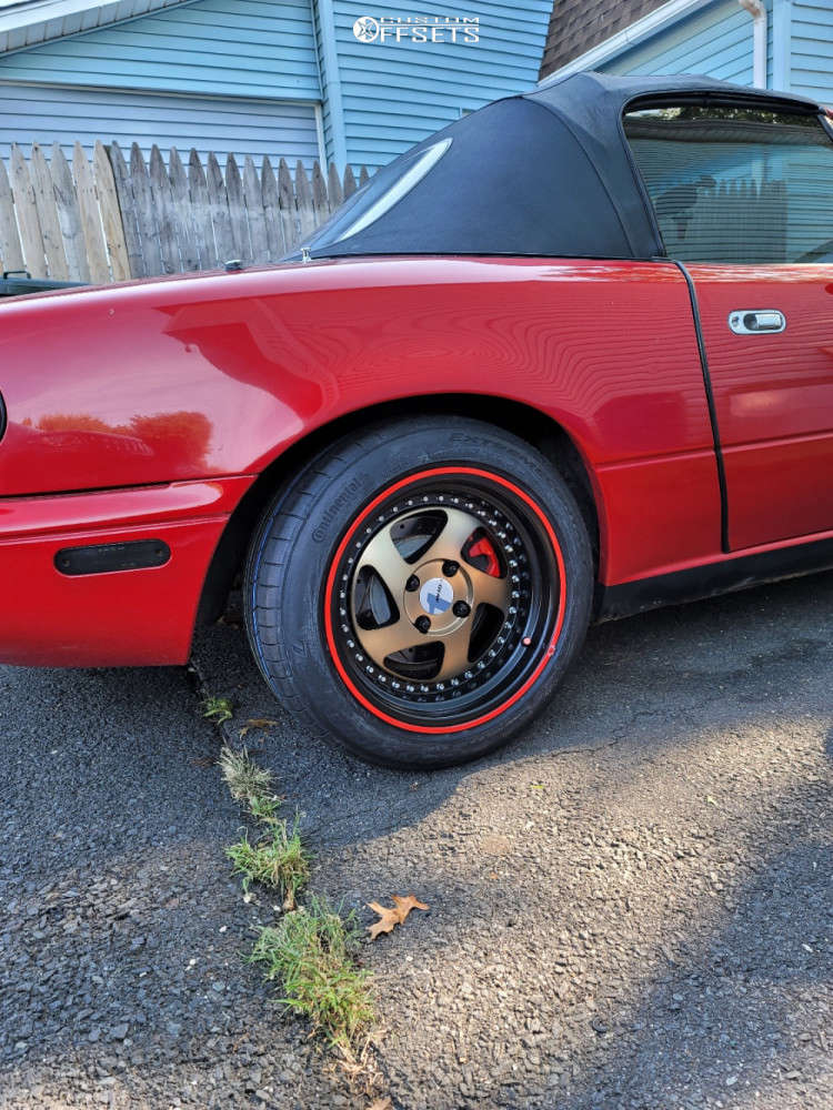 1997 Mazda Miata with 15x8 25 AVID1 Av19 and 205/50R15 Continental ...