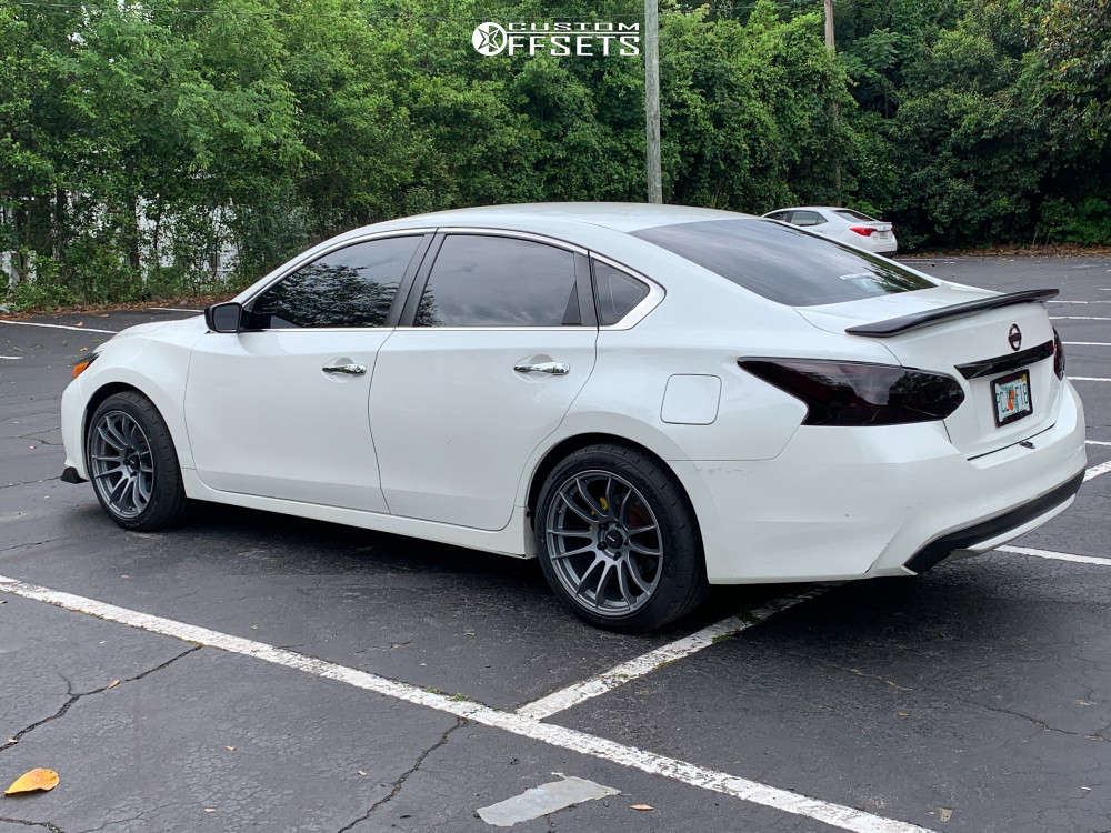 2016 Nissan Altima with 18x9.5 38 AVID1 AV20 and 255/40R18 Yokohama ...