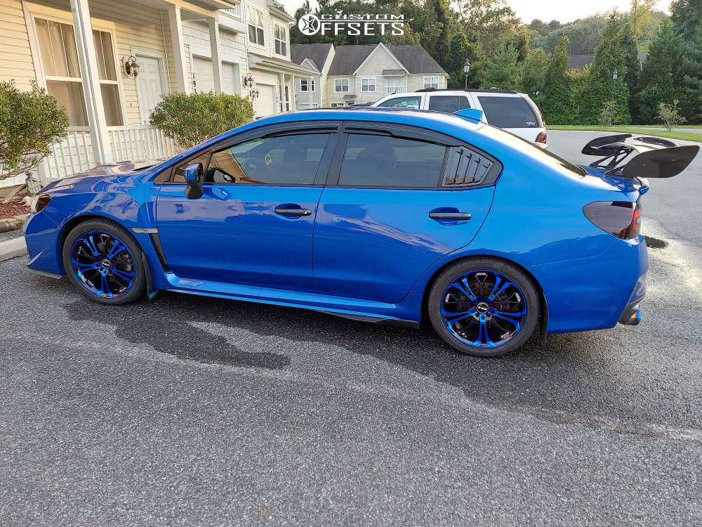 2015 Subaru WRX with 18x7.5 42 HD Spinout and 245/40R18 Delinte D7 ...