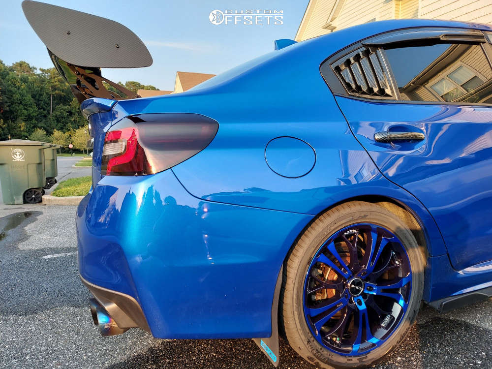 2015 Subaru WRX with 18x7.5 42 HD Spinout and 245/40R18 Delinte D7 ...