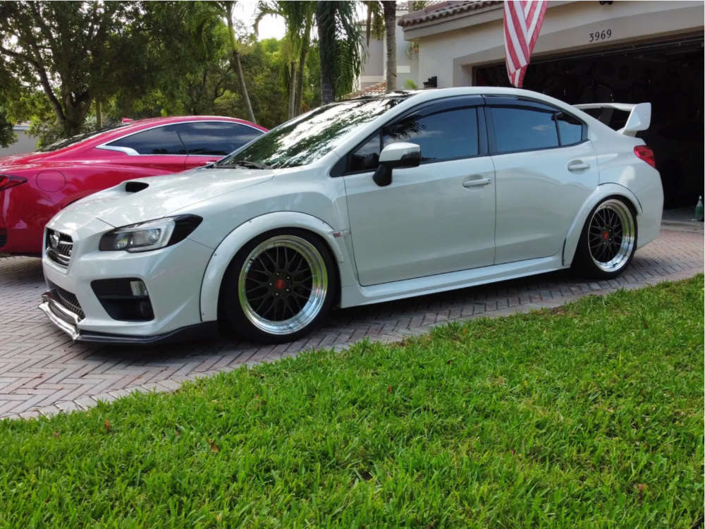 2015 Subaru WRX STI with 19x8.5 30 ESR Sr05 and 245/35R19 Sumitomo Htr Z5 and Coilovers | Custom ...