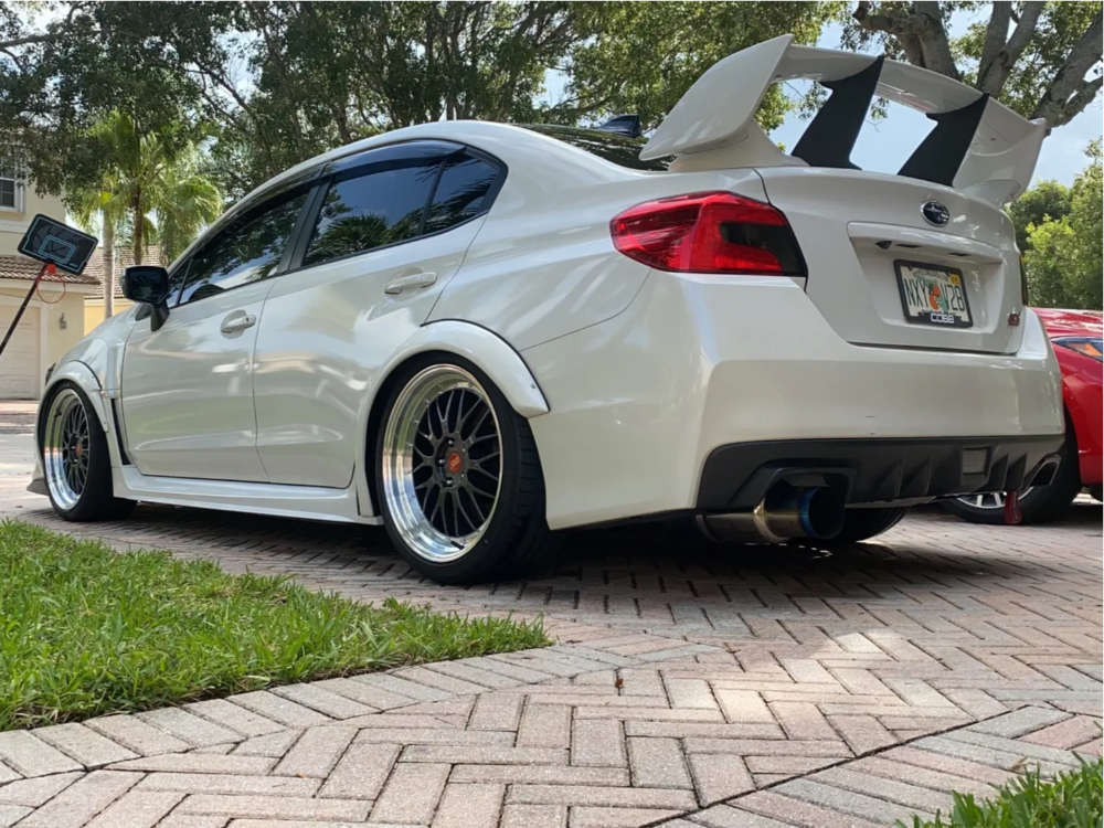 2015 Subaru WRX STI with 19x8.5 30 ESR Sr05 and 245/35R19 Sumitomo Htr Z5 and Coilovers | Custom ...