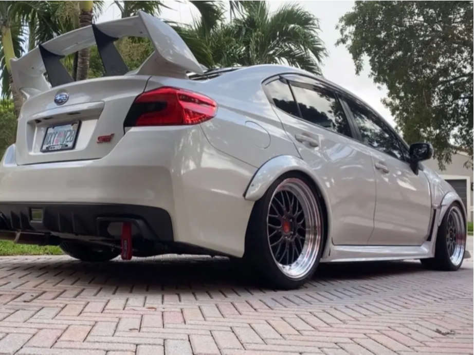2015 Subaru WRX STI with 19x8.5 30 ESR Sr05 and 245/35R19 Sumitomo Htr Z5 and Coilovers | Custom ...