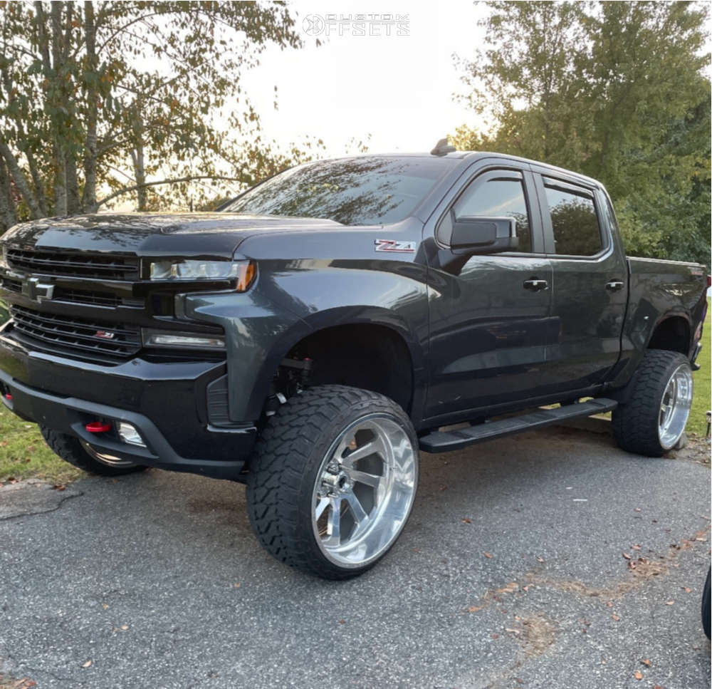 2021 Chevrolet Silverado 1500 with 26x14 -76 Fuel Forged Ffc39 and 35/ ...