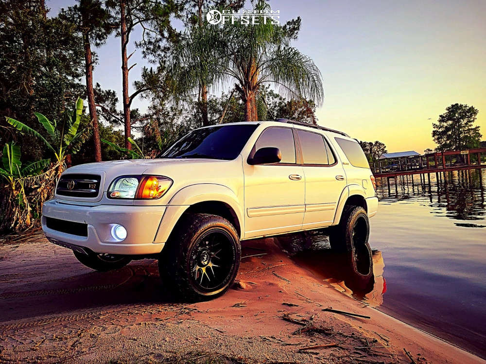2004 Toyota Sequoia with 20x12 -44 Motiv Offroad Magnus 423b and 32/12 ...