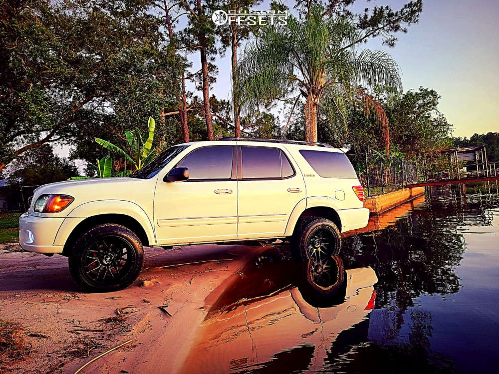2004 Toyota Sequoia with 20x12 -44 Motiv Offroad Magnus 423b and 32/12 ...
