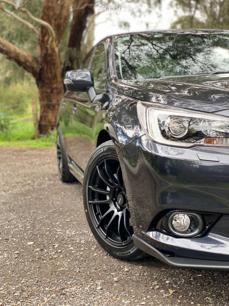 2016 Subaru Legacy with 18x8 35 AVID1 AV20 and 245/45R18 Bridgestone ...