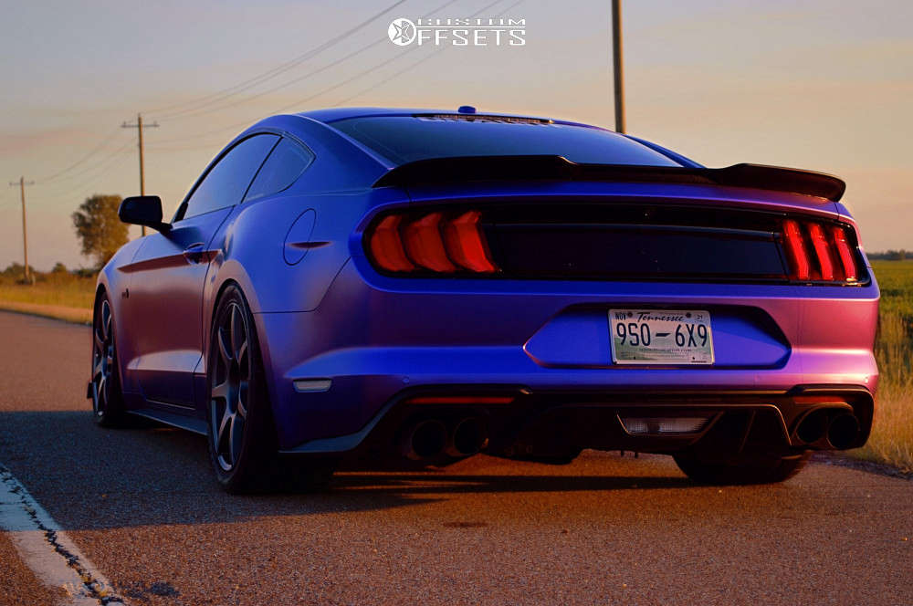 2019 Ford Mustang with 19x8.5 30 American Muscle GT350R and 255/40R19 ...