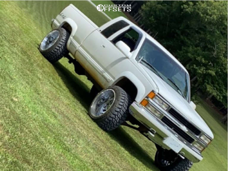 1998 Chevrolet K2500 with 22x14 76 TIS 544C and 33/12.5R22 Kanati Mud ...