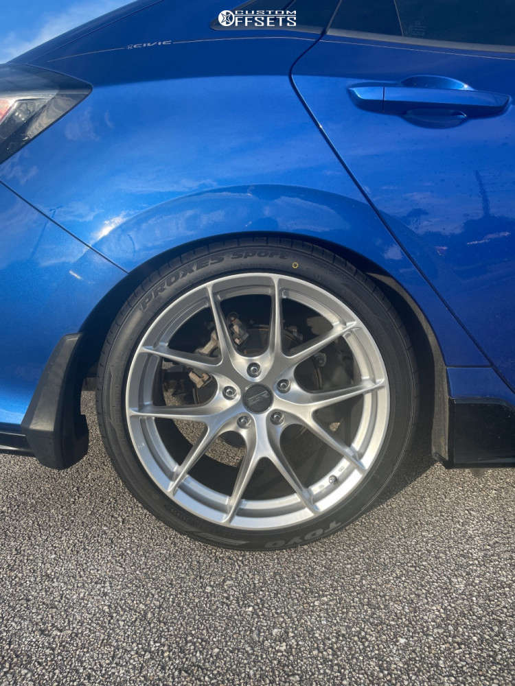 2019 Honda Civic with 18x9.5 35 ESR Rf2 and 235/40R18 Toyo Tires Proxes ...
