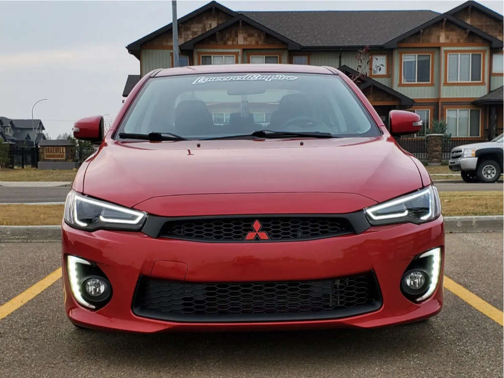 2017 Mitsubishi Lancer with 18x8.5 35 Aodhan Ah07 and 225/40R18 Sailun ...