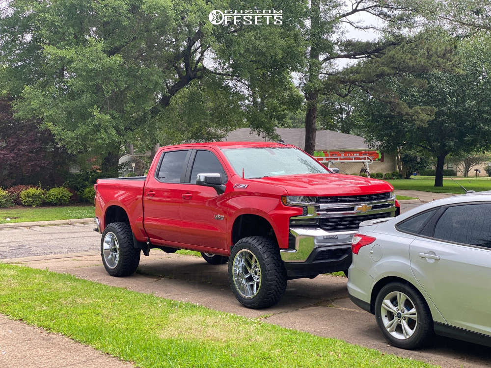 2019 Chevrolet Silverado 1500 with 22x12 -51 Vision Sliver and 35/12 ...
