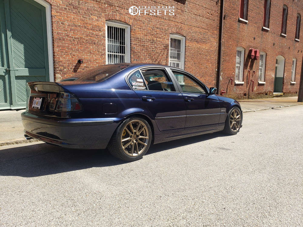 2002 BMW 325i with 17x8 40 Niche Dfs and 245/40R17 Continental Extreme ...