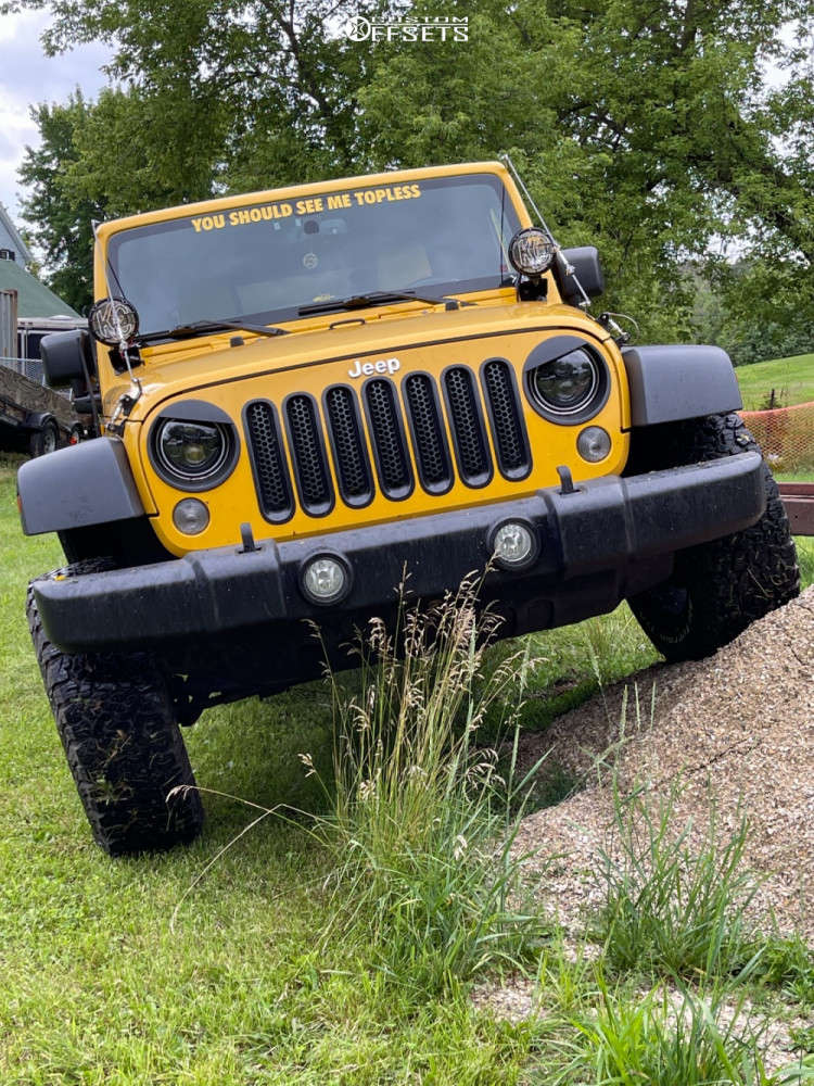 2015 Jeep Wrangler with 17x5.5 -18 Fuel Beast and 285/12.5R17 ...