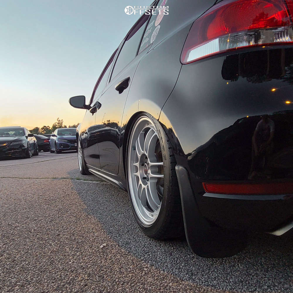 2014 Volkswagen GTI with 18x7.5 42 Enkei Rpf1 and 225/40R18 Michelin ...