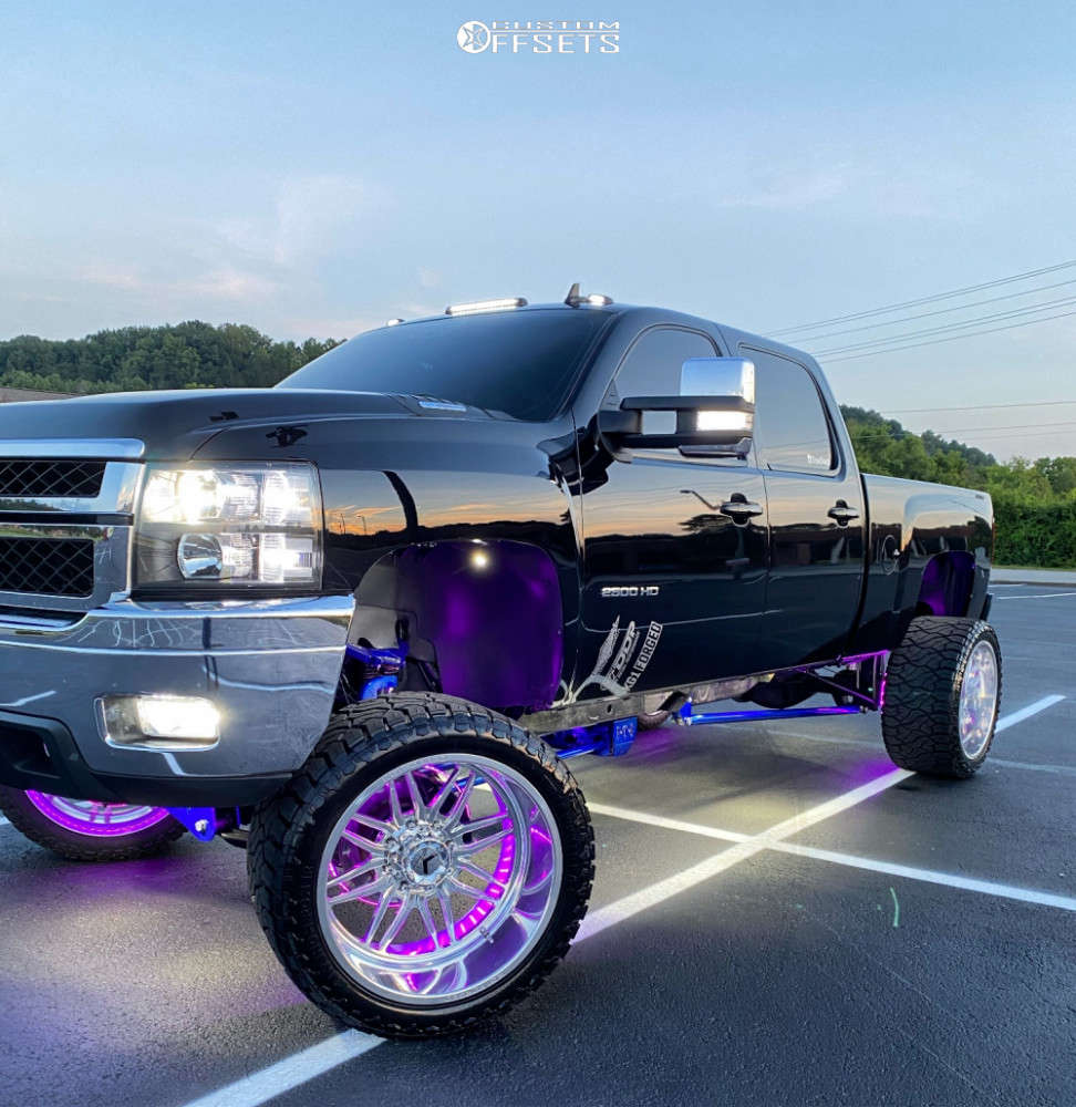 2011 Chevrolet Silverado 2500 HD with 24x14 -76 KG1 Forged Aristo and ...