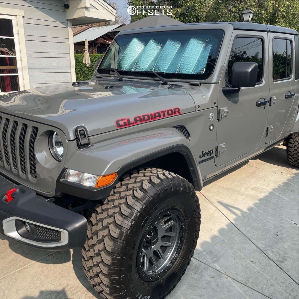 2021 Jeep Gladiator with 17x9 -12 Vision Nemesis and 35/12.5R17 Falken ...