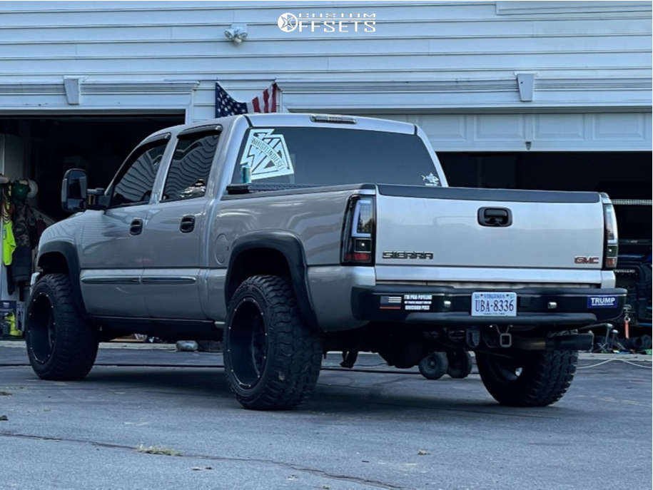 2006 GMC Sierra 1500 with 20x12 -51 Vision Rocker 412 and 33/12.5R20 ...