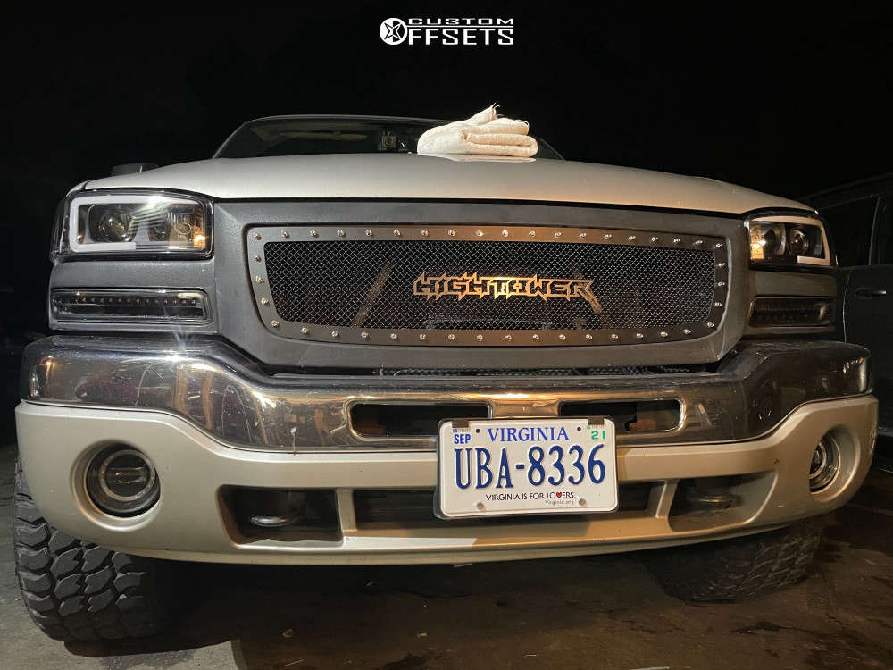 2006 GMC Sierra 1500 with 20x12 -51 Vision Rocker 412 and 33/12.5R20 ...