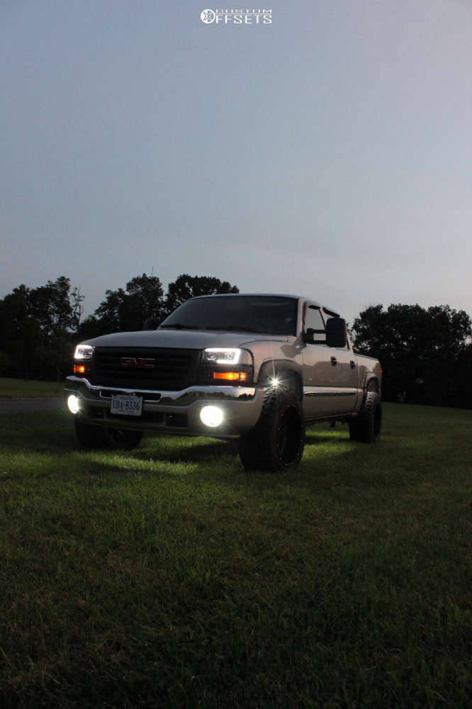 2006 GMC Sierra 1500 with 20x12 -51 Vision Rocker 412 and 33/12.5R20 ...