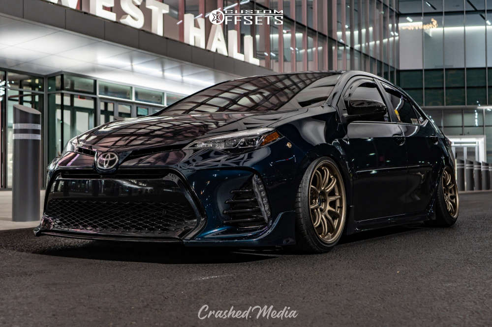 2017 Toyota Corolla with 18x9.5 38 AVID1 AV40 and 225/40R18 Achilles ...