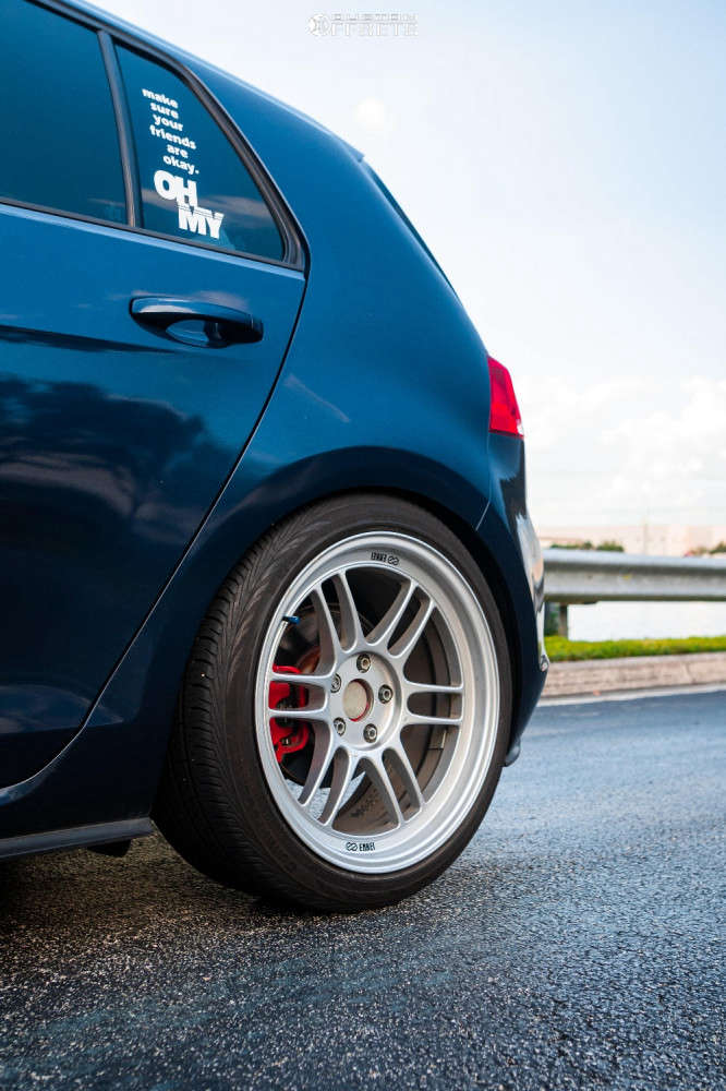2016 Volkswagen GTI with 18x9 35 Enkei Rpf1 and 225/40R18 Continental ...