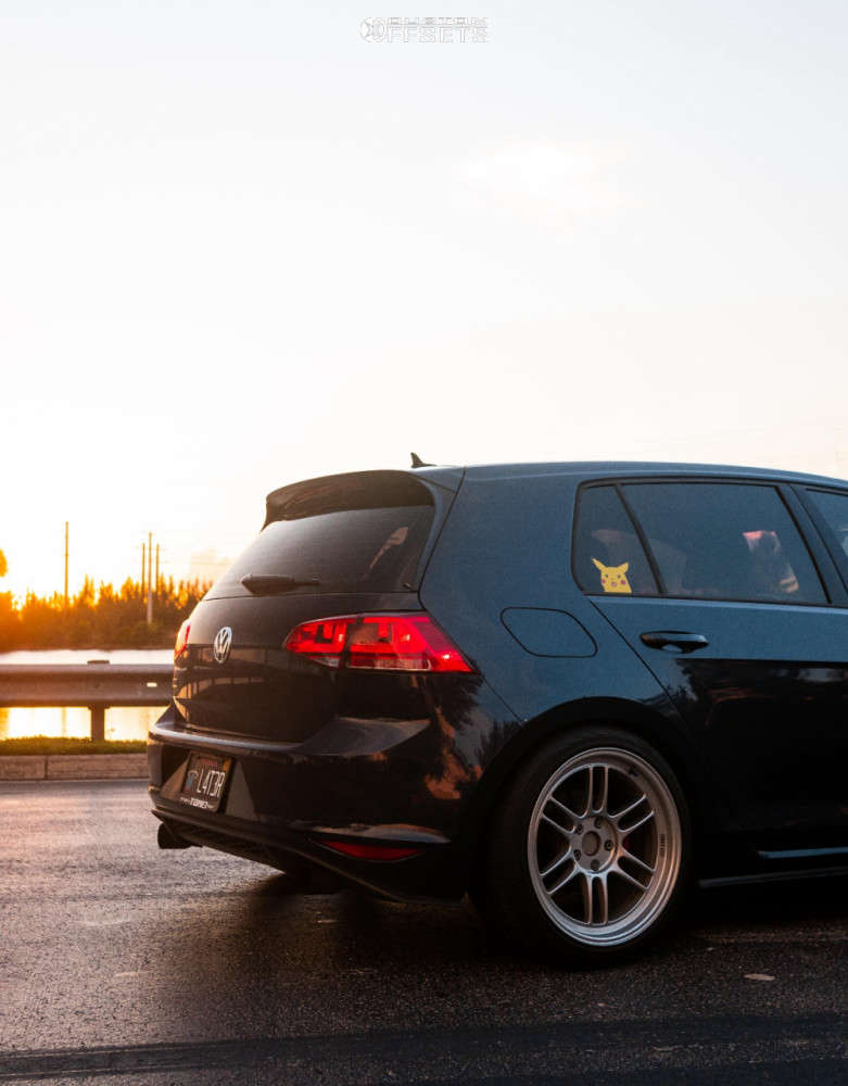 2016 Volkswagen GTI with 18x9 35 Enkei Rpf1 and 225/40R18 Continental ...