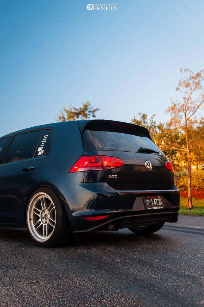 2016 Volkswagen GTI with 18x9 35 Enkei Rpf1 and 225/40R18 Continental ...