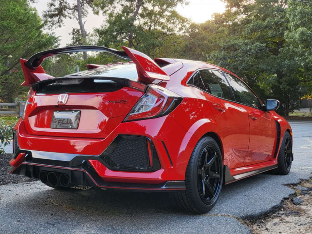 2018 Honda Civic with 18x9.5 45 Enkei T6r and 255/40R18 Michelin Pilot ...
