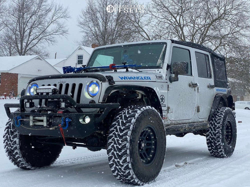 2011 Jeep Wrangler with 17x9 -12 American Racing ATX Ax195 and 37/9 ...