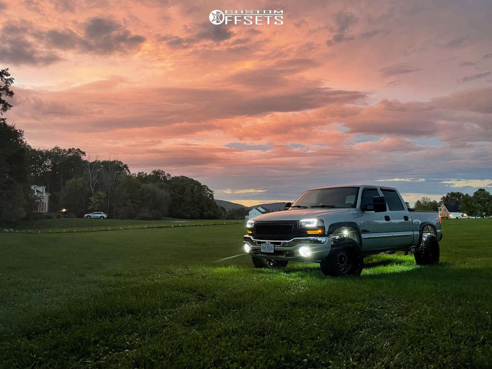 2006 GMC Sierra 1500 with 20x12 -51 Vision Rocker 412 and 33/12.5R20 ...