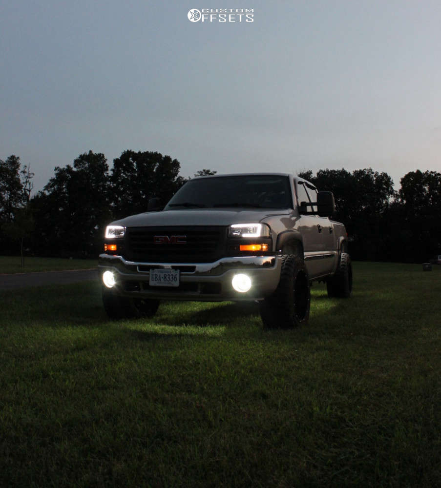 2006 GMC Sierra 1500 with 20x12 -51 Vision Rocker 412 and 33/12.5R20 ...