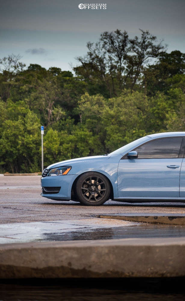 2014 Volkswagen Passat with 17x8 35 Voxx Lumi and 215/45R17 Sumitomo ...