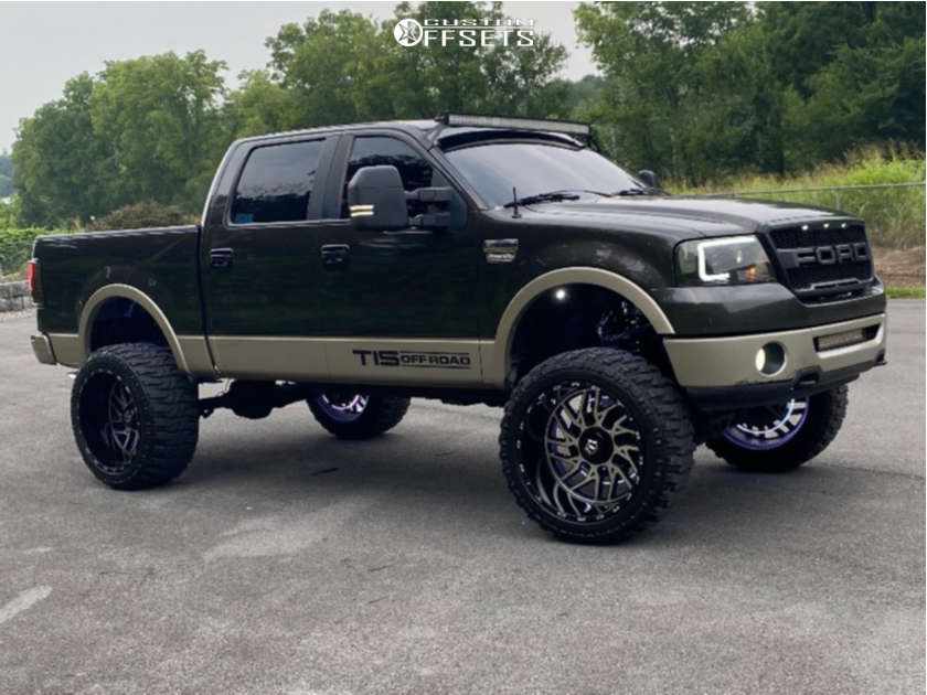 2007 Ford F-150 with 24x14 -74 TIS 544MB and 37/13.5R24 Federal Xplora ...