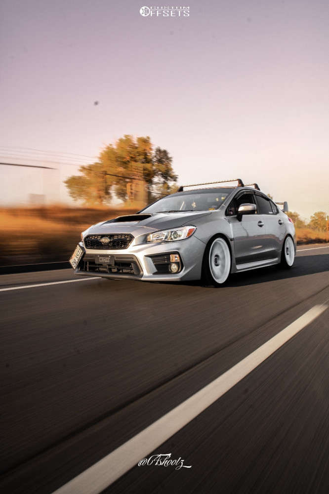 2021 Subaru WRX with 19x9.5 35 ESR Cs8 and 235/35R19 Firestone Firehawk ...