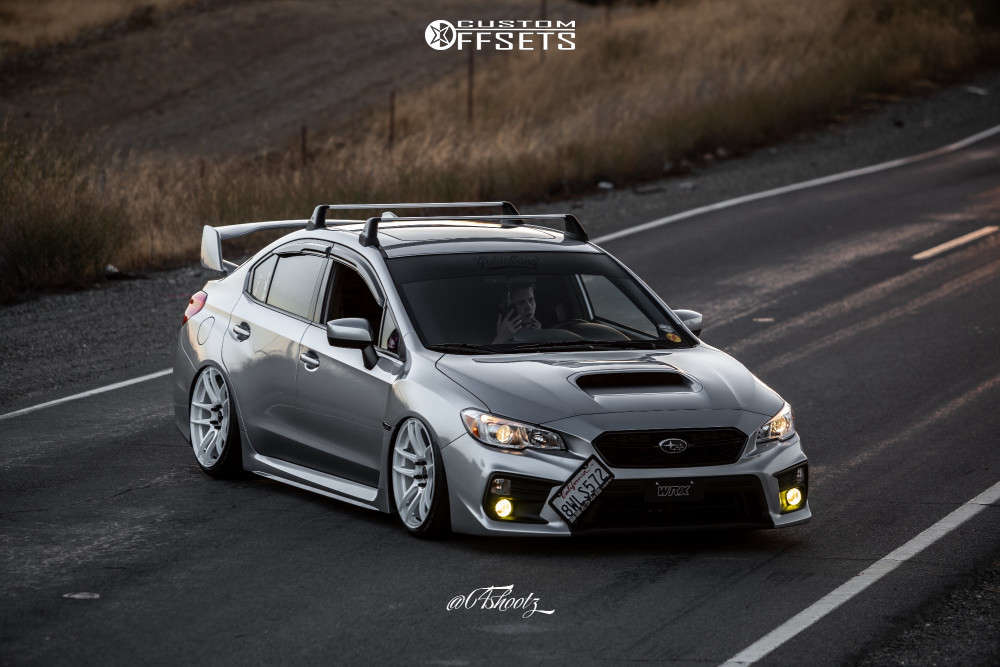 2021 Subaru WRX with 19x9.5 35 ESR Cs8 and 235/35R19 Firestone Firehawk ...