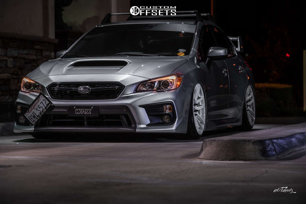 2021 Subaru WRX with 19x9.5 35 ESR Cs8 and 235/35R19 Firestone Firehawk ...