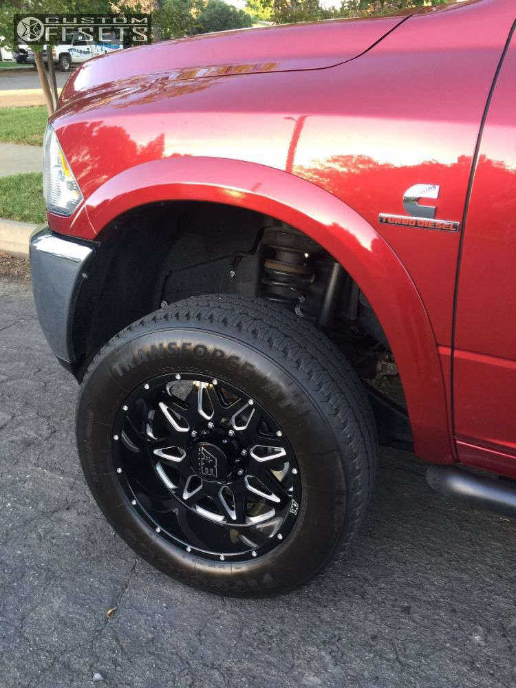 2014 Ram 3500 with 20x10 -14 Axe Offroad 531 and 285/60R20 Firestone ...