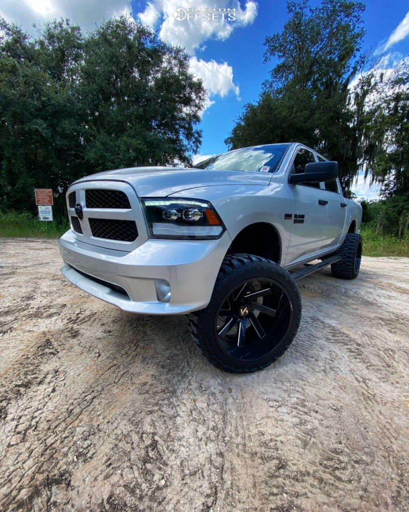 2017 Ram 1500 with 24x14 -81 ARKON OFF-ROAD Lincoln and 375/40R24 ...