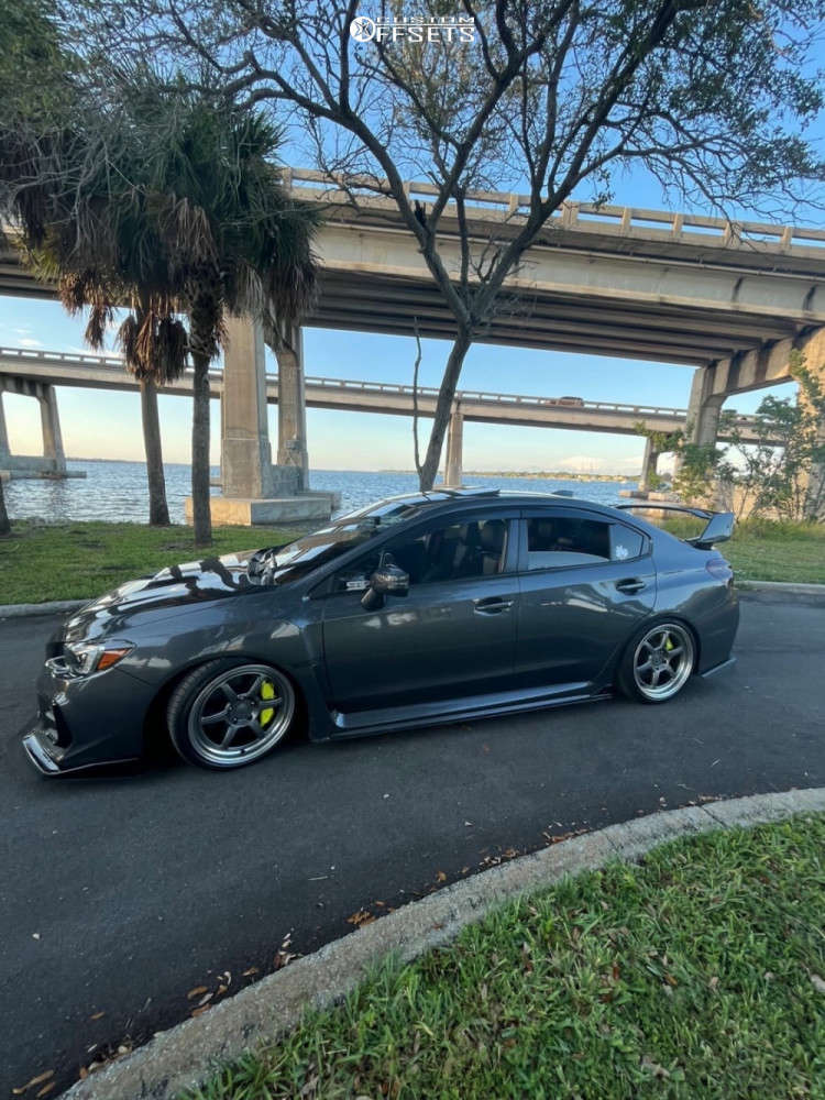 2020 Subaru WRX STI with 18x9.5 38 Kansei Roku and 235/35R18 Delinte D8 ...