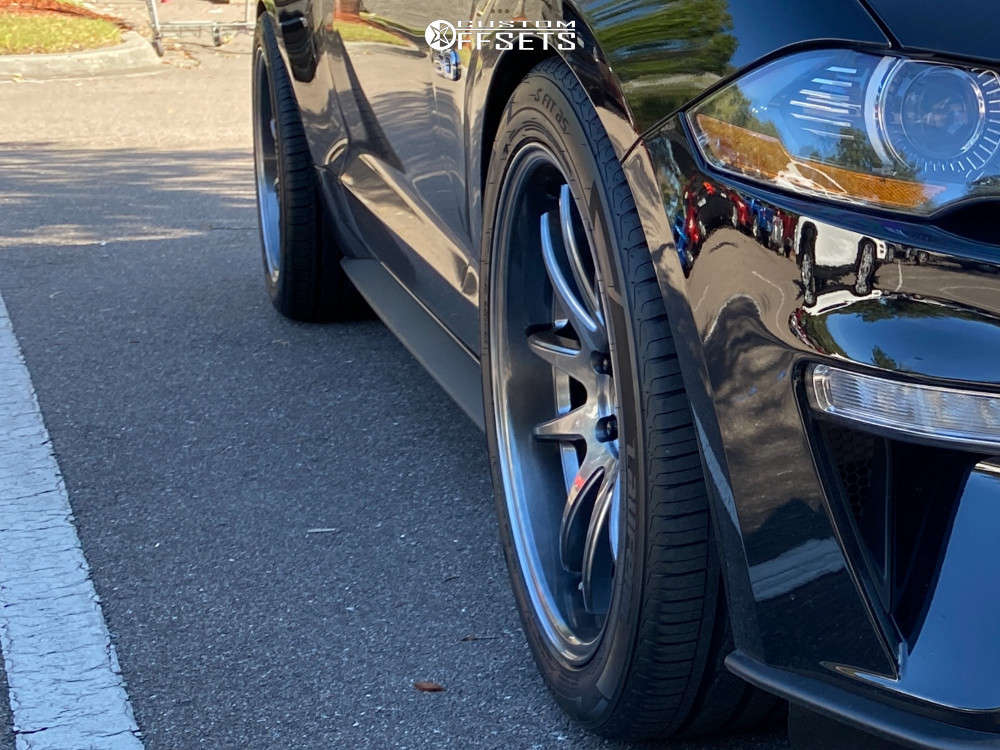 2020 Ford Mustang with 19x9.5 22 Aodhan Ds02 and 275/40R19 Laufenn S ...