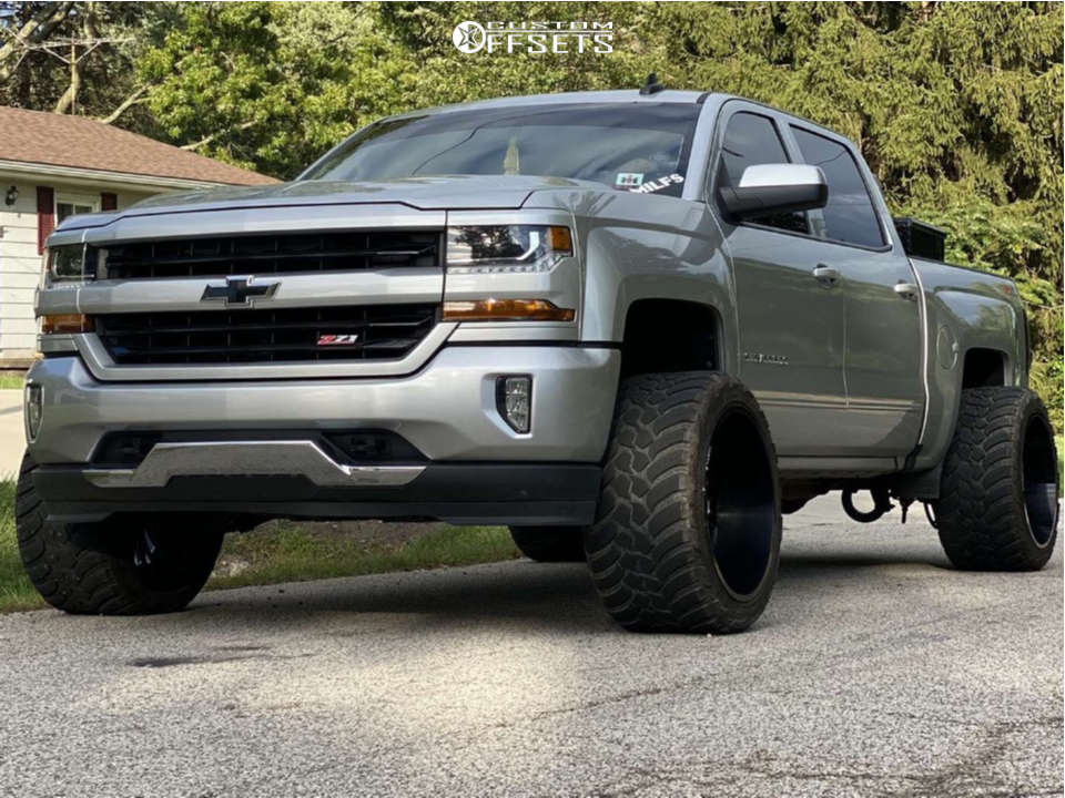 2018 Chevrolet Silverado 1500 with 22x14 -76 Hostile Fury and 33/14.5R22 AMP Mud Terrain Attack ...