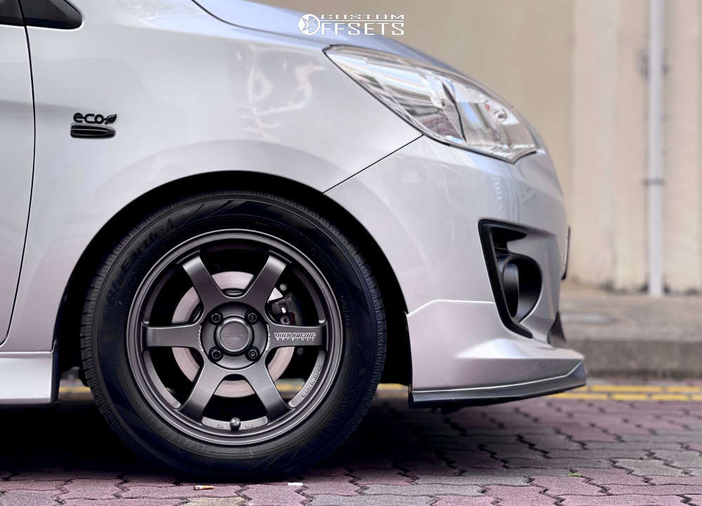 2019 Mitsubishi Mirage G4 with 15x7 32 Rays Engineering TE37 Sonic Club ...