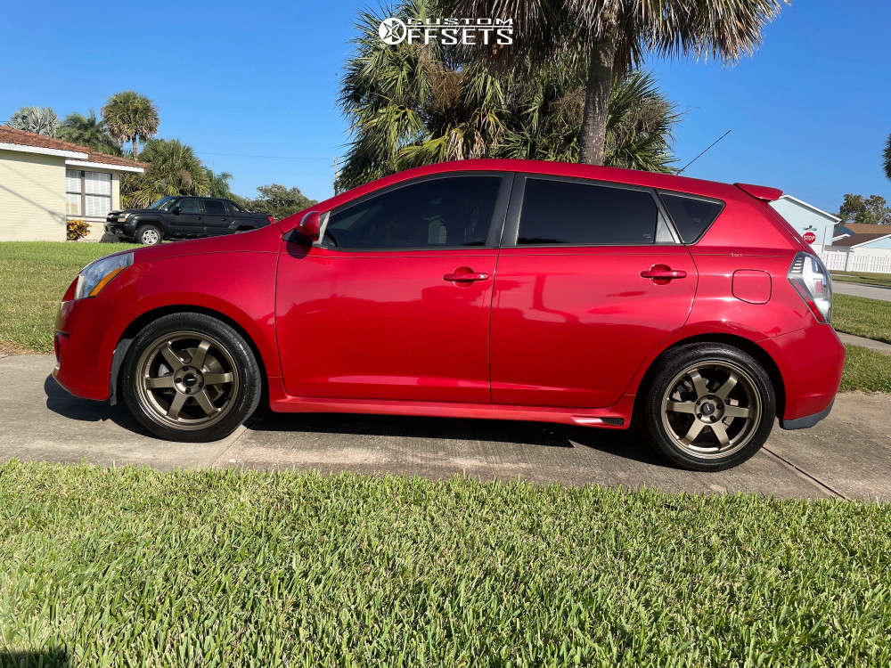 2009 Pontiac Vibe with 18x8 35 AVID1 AV6 and 235/45R18 Vercelli Strada ...
